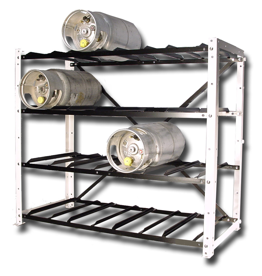 Large Forklift Cylinder Open Rack for Storing 16 Fork Truck tanks 33.5 ...