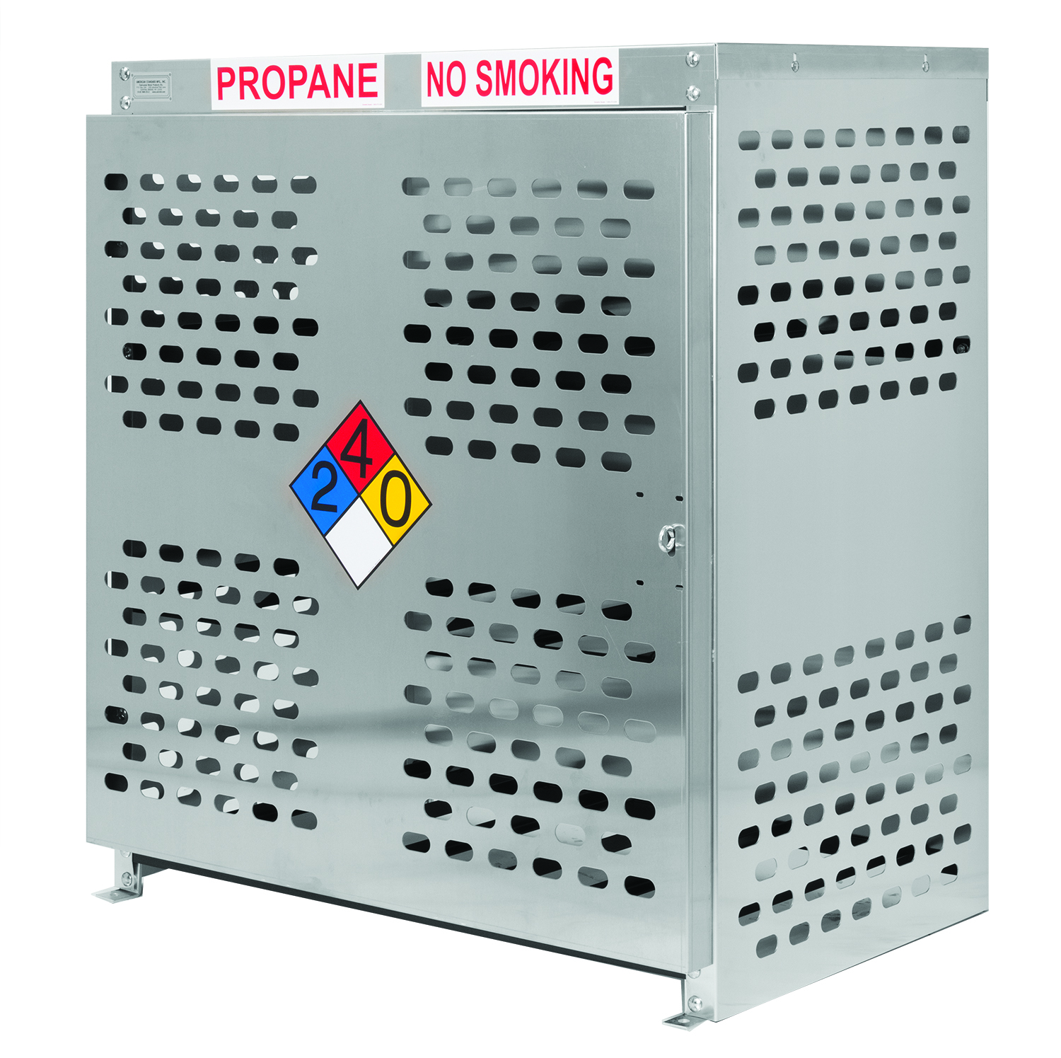 9 Forklift Cylinder Propane Cage in Aluminum. Forklift Tank Storage Cage.